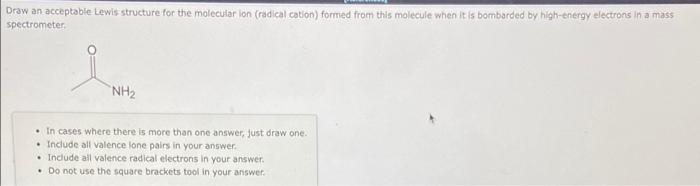 Solved Draw An Acceptable Lewis Structure For The Molecular
