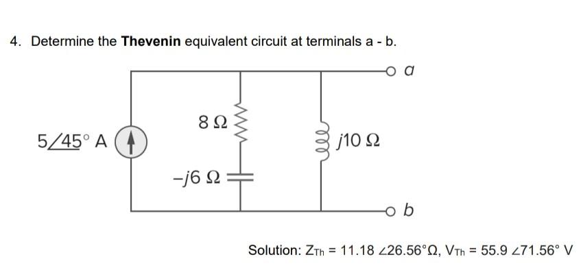 Solved 4. Determine the Thevenin equivalent circuit at | Chegg.com