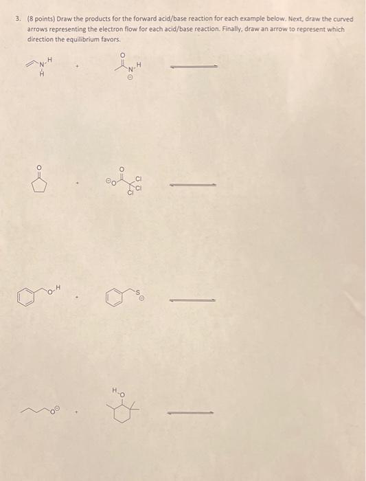 Solved 3. ( 8 points) Draw the products for the forward | Chegg.com