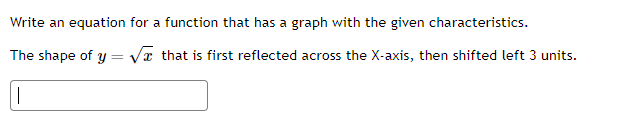 Solved Write an equation for a function that has a graph | Chegg.com