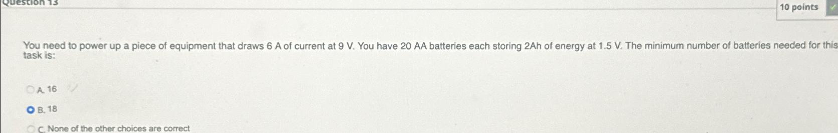 Solved 10 ﻿pointsYou need to power up a piece of equipment | Chegg.com