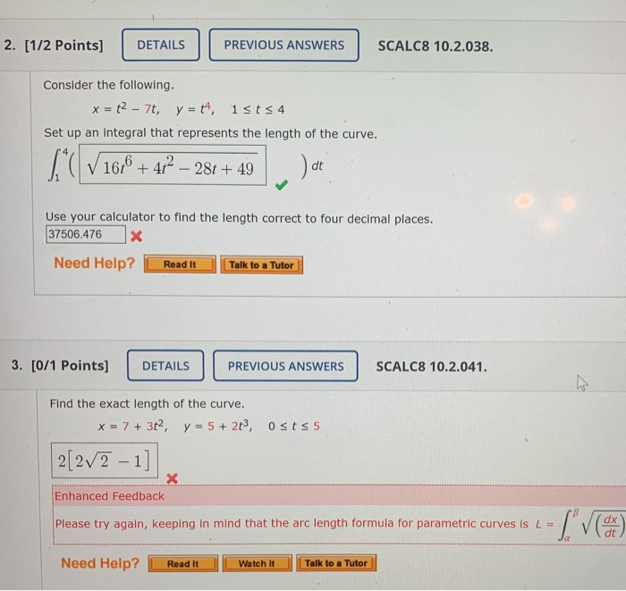 Solved 2. (1/2 points) DETAILS PREVIOUS ANSWERS SCALC8 | Chegg.com
