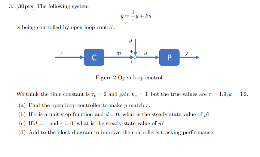 Solved [30pts] ﻿The following system[30pts] ﻿The following | Chegg.com