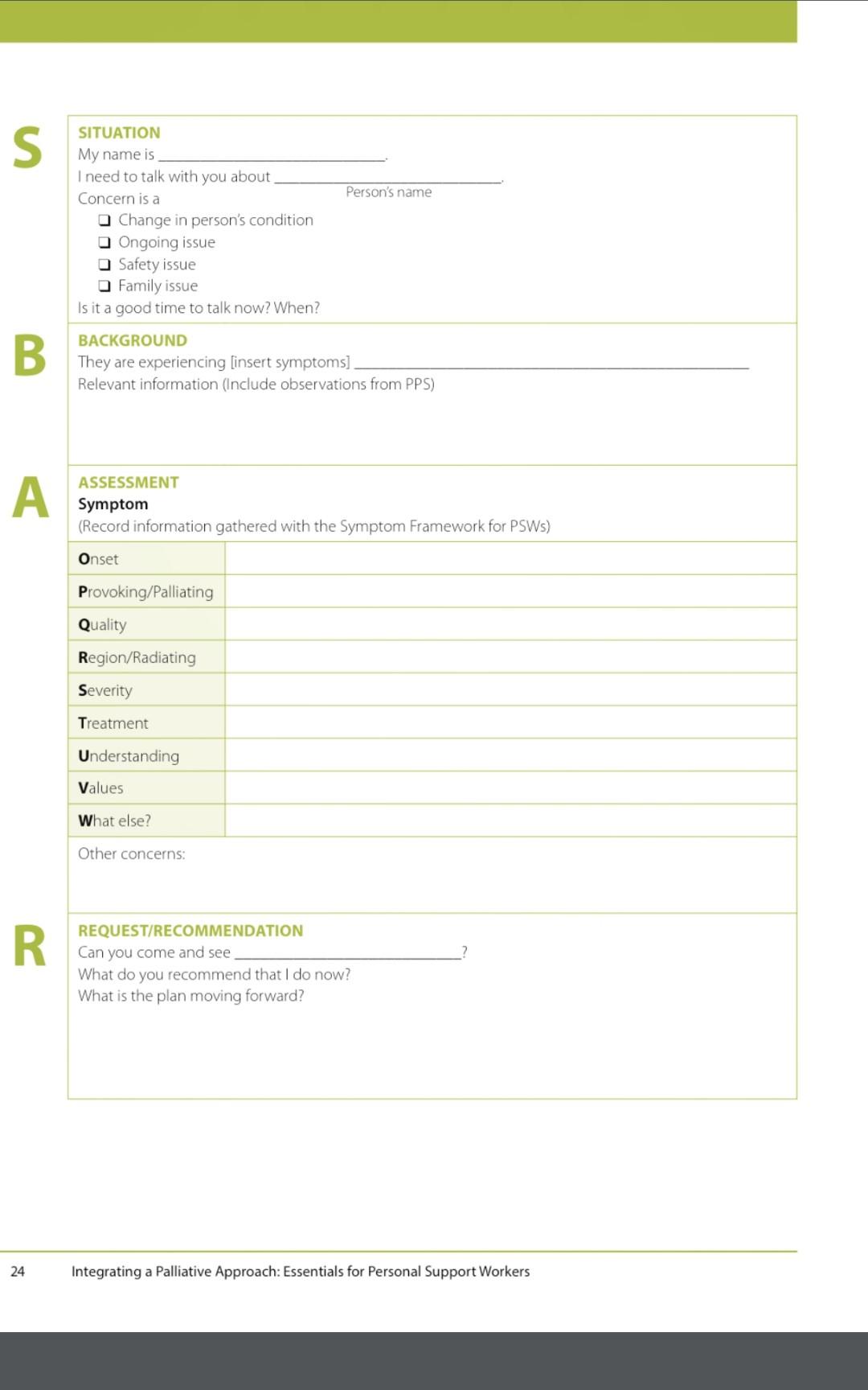 Solved 9. Consider the following case. Use the SBAR | Chegg.com
