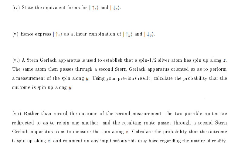Solved (i) Assuming the eigenvalues of a Hermitian matrix | Chegg.com