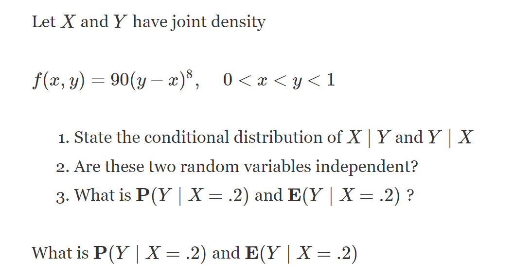 Solved Let x ﻿and Y ﻿have joint | Chegg.com