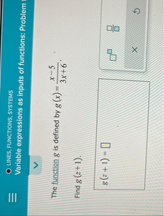 Solved LINES, FUNCTIONS, SYSTEMS Variable expressions as | Chegg.com Solved LINES, FUNCTIONS, SYSTEMS Variable expressions as | Chegg.com