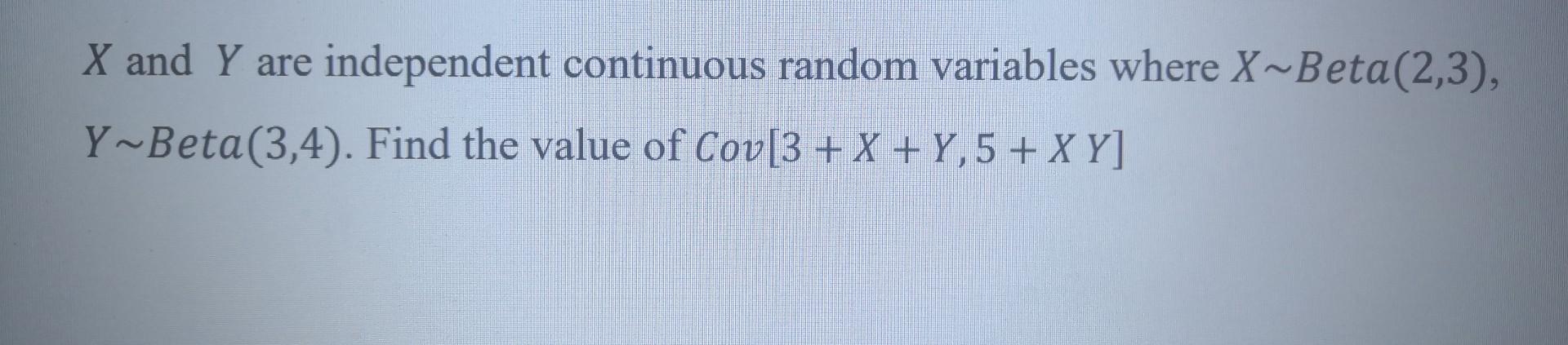 Solved X and Y are independent continuous random variables | Chegg.com