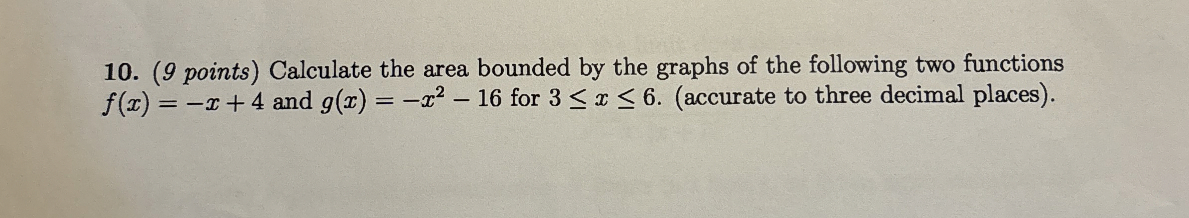 Solved (9 ﻿points) ﻿Calculate the area bounded by the graphs | Chegg.com