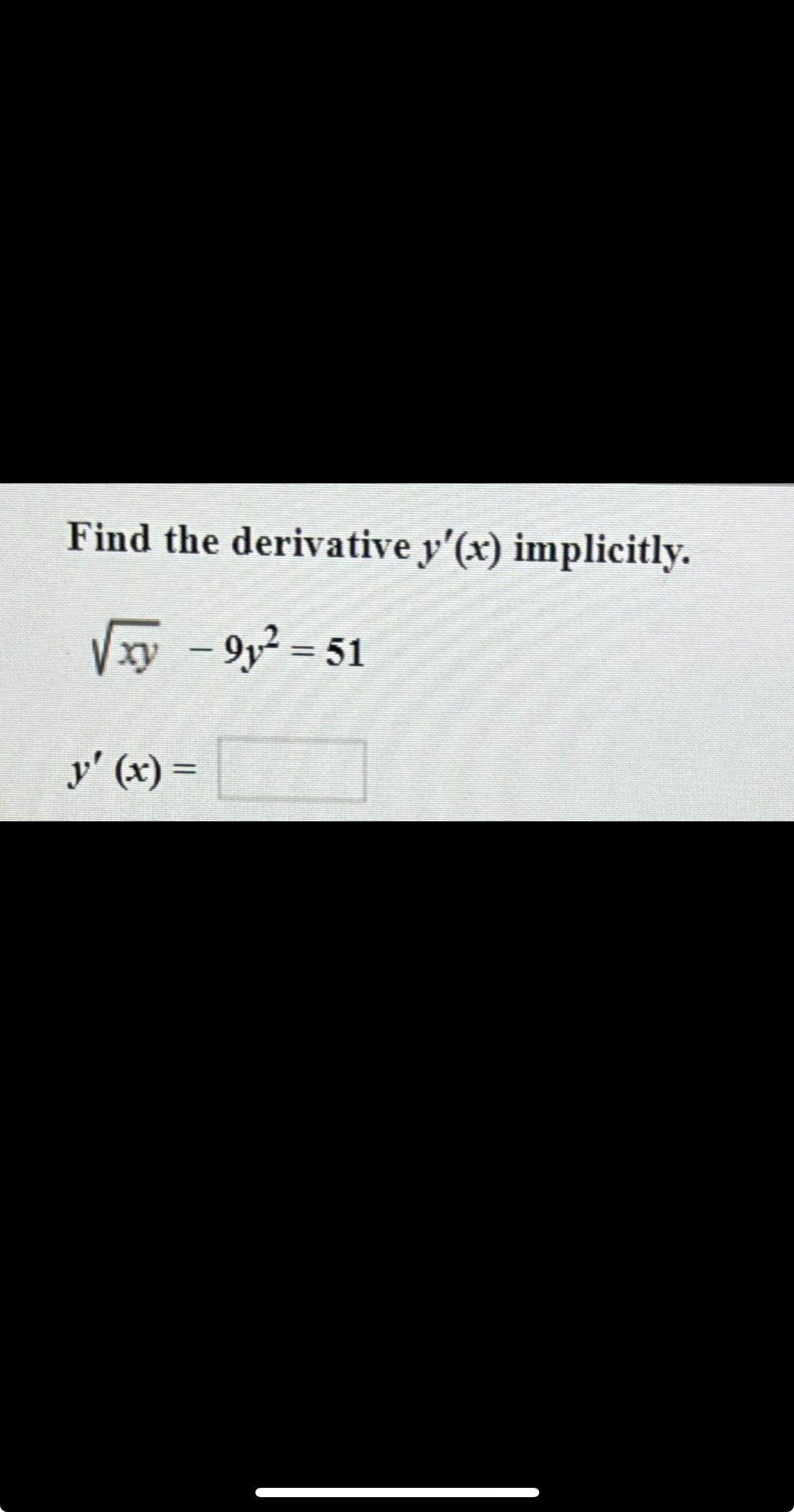 Solved Find the derivative y'(x) | Chegg.com