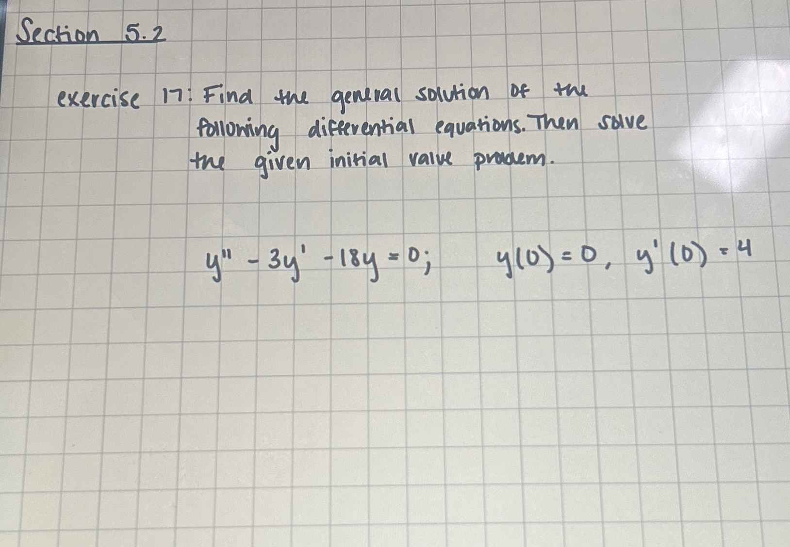 Solved Section 5.2exercise 17: Find the general solution of | Chegg.com