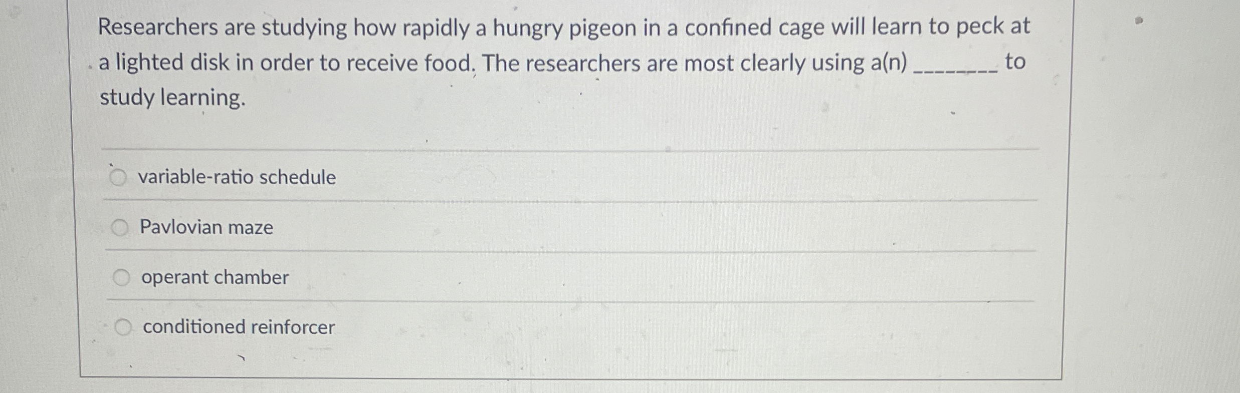 Solved Researchers are studying how rapidly a hungry pigeon | Chegg.com