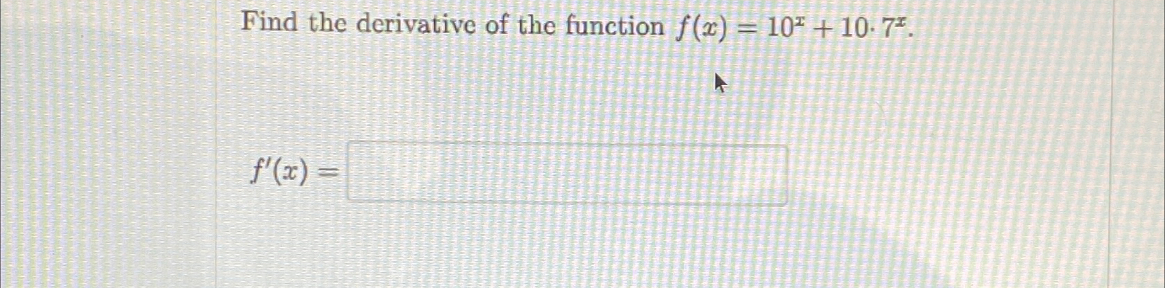Solved Find the derivative of the function | Chegg.com