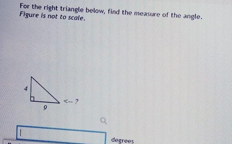 Solved For the right triangle below, find the measure of the | Chegg.com