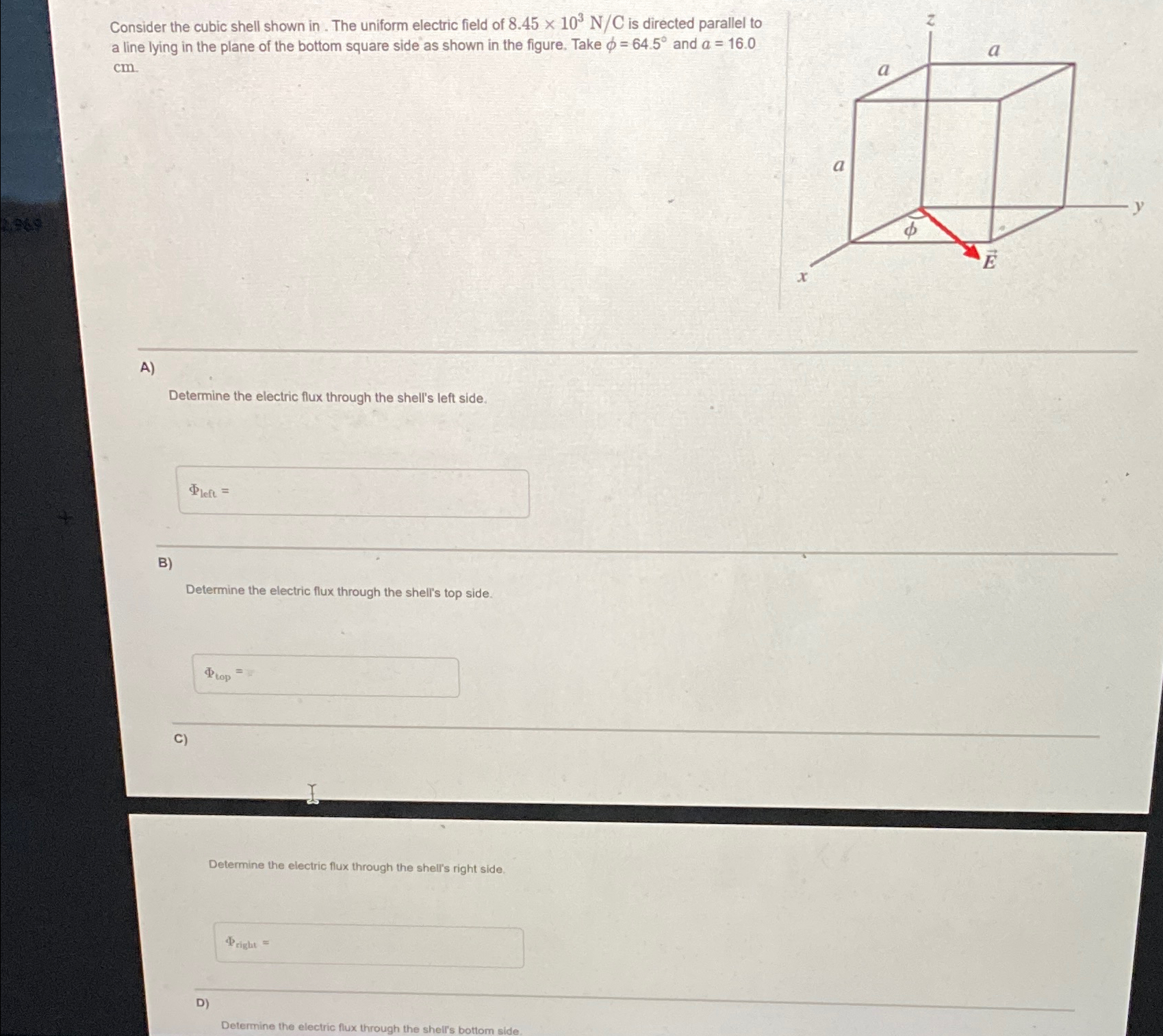 Solved Consider the cubic shell shown in . ﻿The uniform | Chegg.com