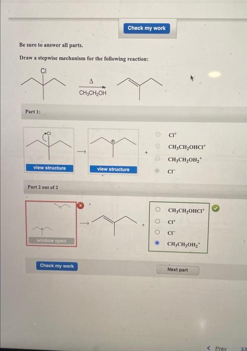 Solved Be sure to answer all parts. Draw a stepwise | Chegg.com