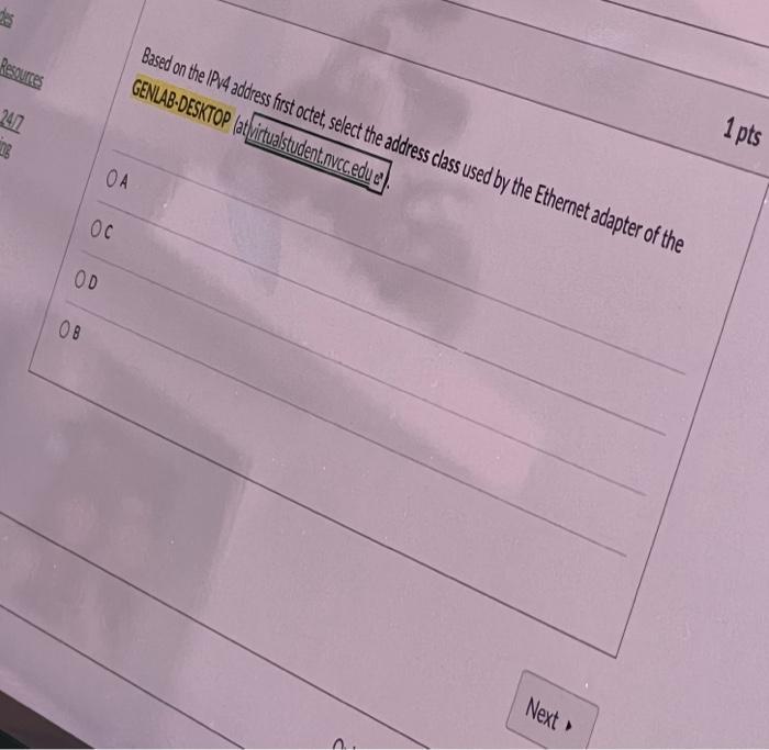 Resources Based on the IPv4 address first octet, | Chegg.com