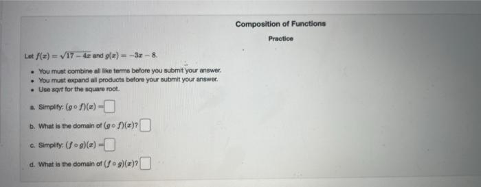 Solved Introduction to Combining Function we say define the | Chegg.com