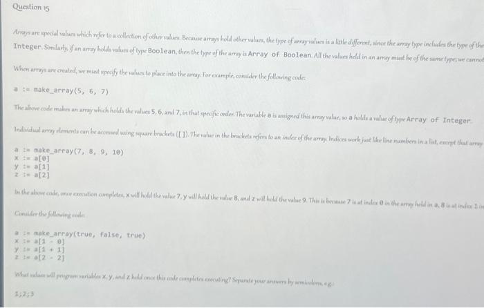 Solved a : = make_array (5,6,7) a := make_array (7,8,9,18) | Chegg.com