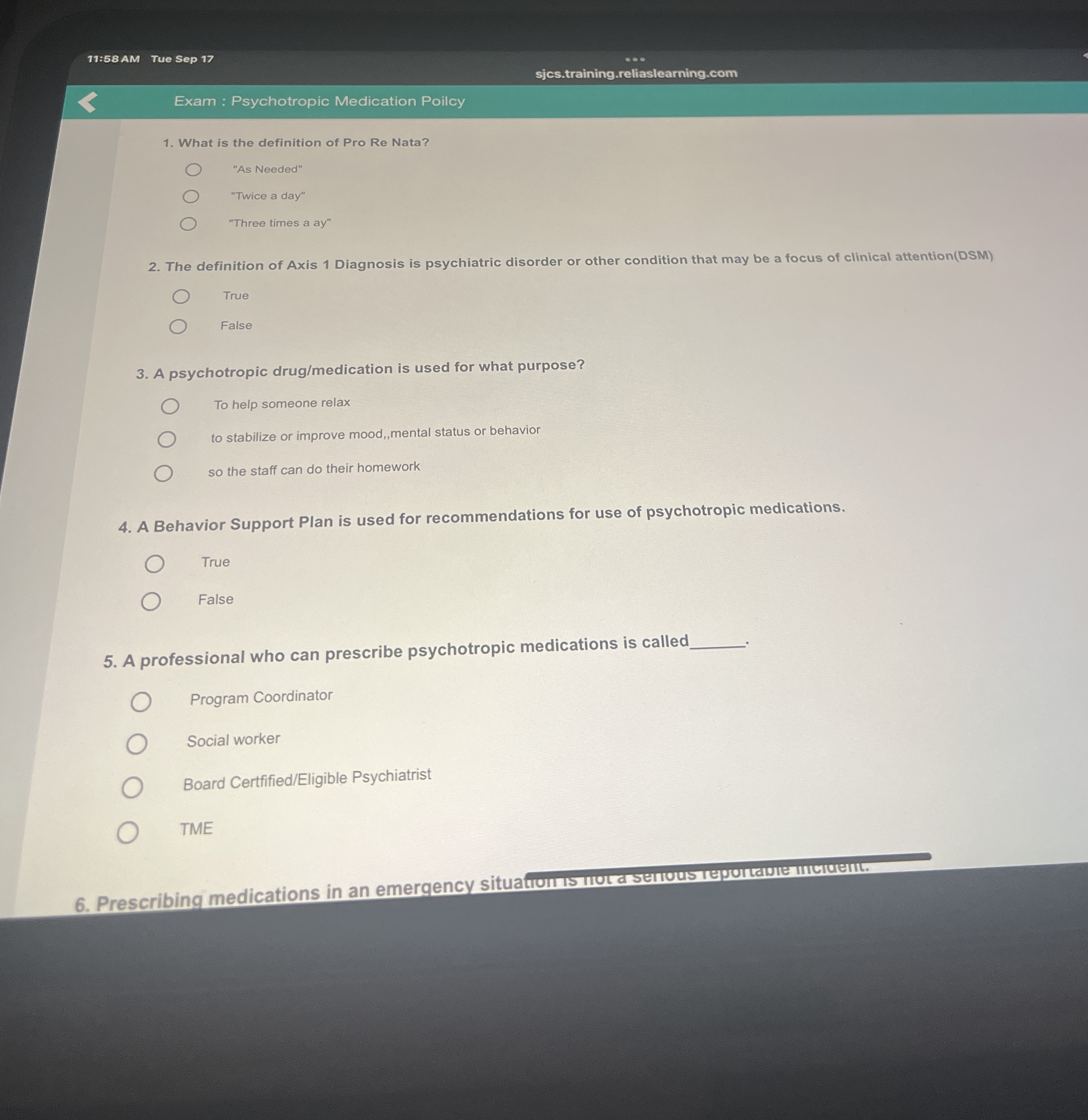 Solved What is the definition of Pro Re Nata?"As | Chegg.com