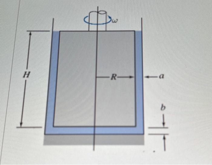 Solved A concentric-cylinder viscometer is shown below. | Chegg.com