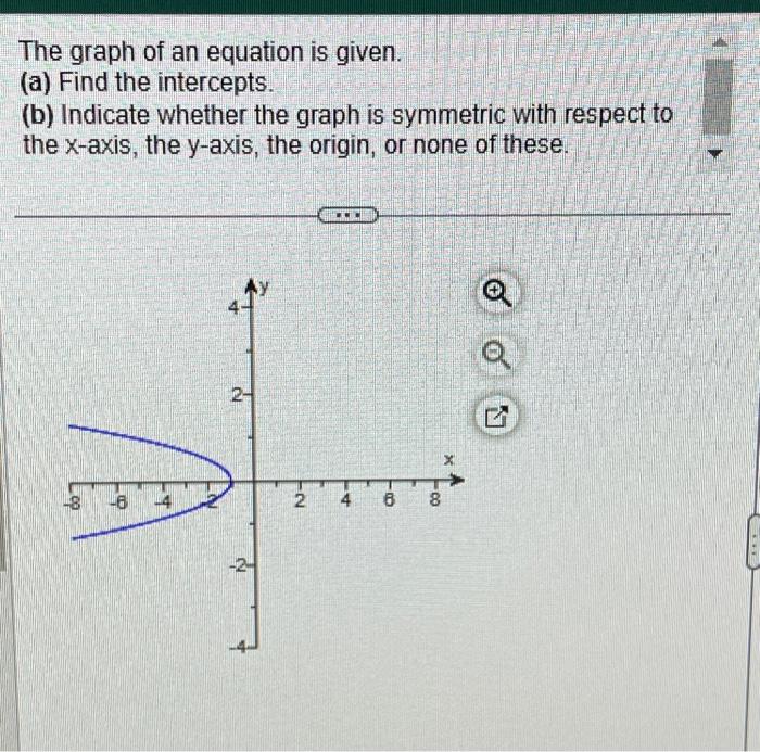 Solved The graph of an equation is given. (a) Find the | Chegg.com