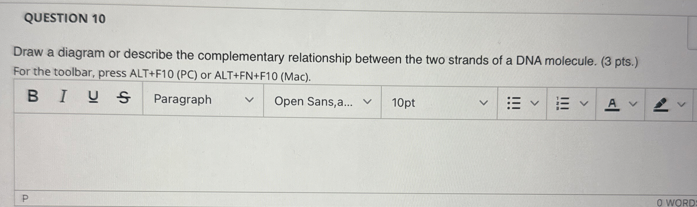 Solved QUESTION 10Draw a diagram or describe the | Chegg.com