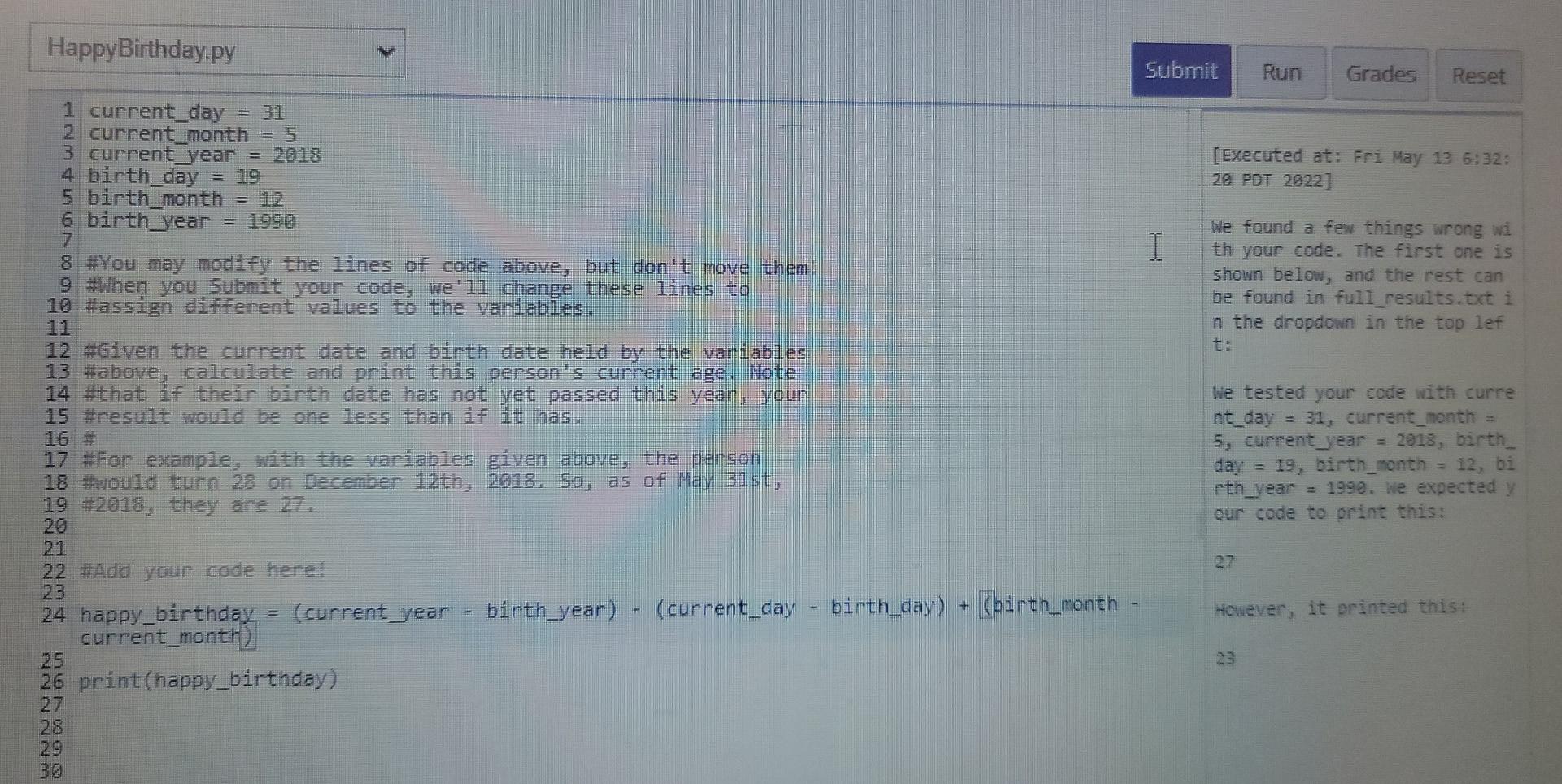 Solved Without using "if", "elif" and "else" statements. | Chegg.com