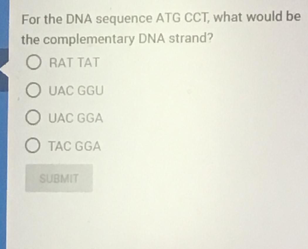 Solved For the DNA sequence ATG CCT, ﻿what would be the | Chegg.com