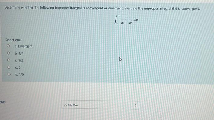 Solved Determine whether the following improper integral is | Chegg.com