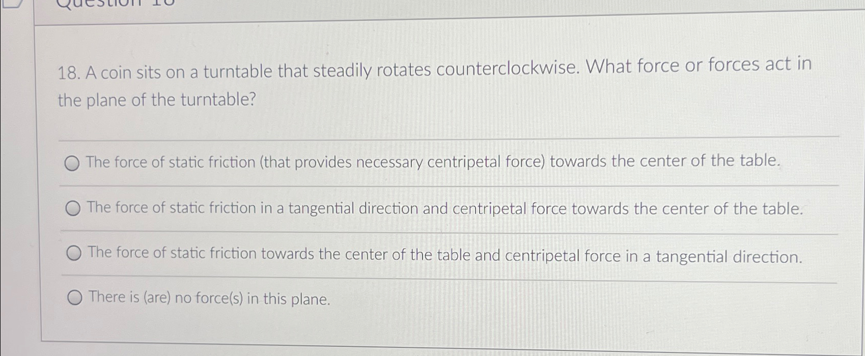 Solved A coin sits on a turntable that steadily rotates | Chegg.com