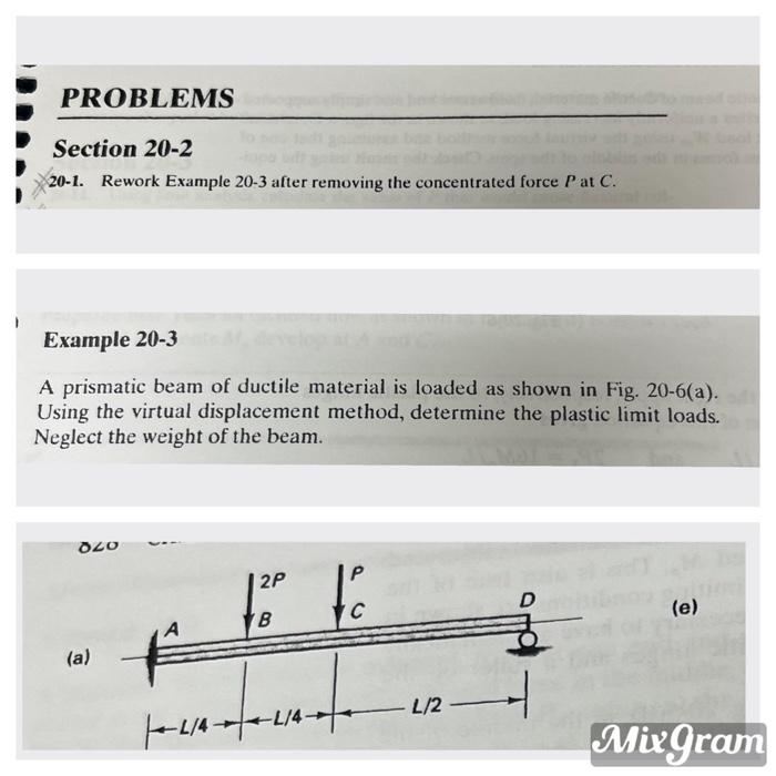 20-1. Rework Example 20-3 after removing the | Chegg.com