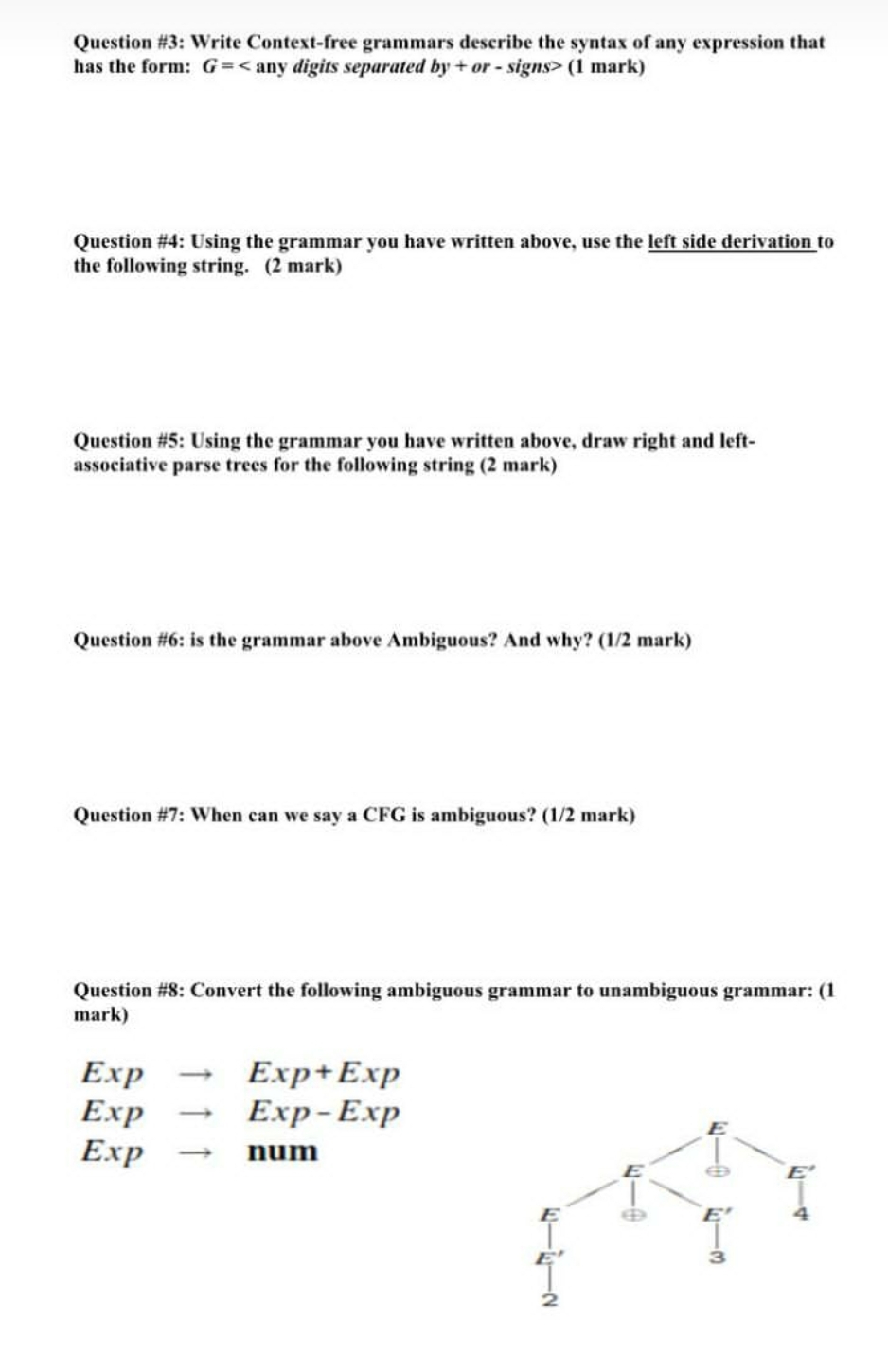 Solved Question #3: Write Context-free grammars describe the | Chegg.com Solved Question #3: Write Context-free grammars describe the | Chegg.com