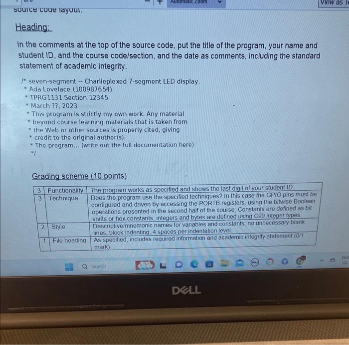 Solved Assignment 2: Charlieplexed 7-segment LED numeric | Chegg.com