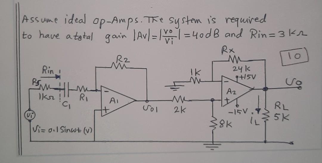 Solved 1) Av2=Vo/Vo1=??? 2) Av1= Vo1/Vi=?? 3) R1 and R2 4) | Chegg.com