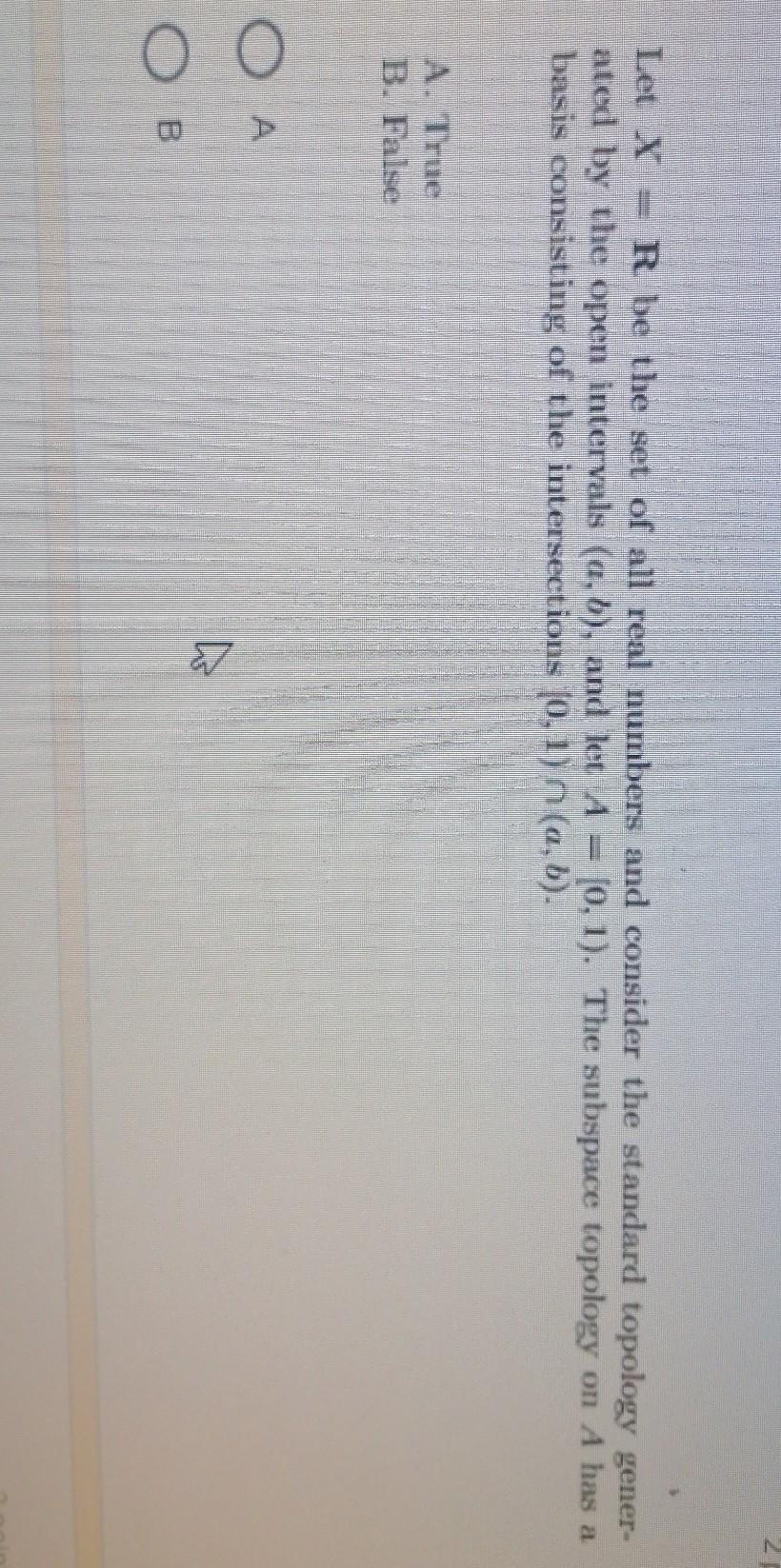 Solved Let X = R be the set of all real numbers and consider | Chegg.com