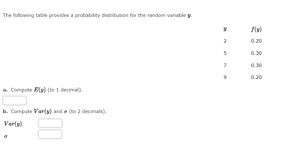 Solved The following table provides a probability | Chegg.com