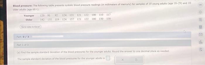 Solved Blood pressure: The following table presents systolic | Chegg.com