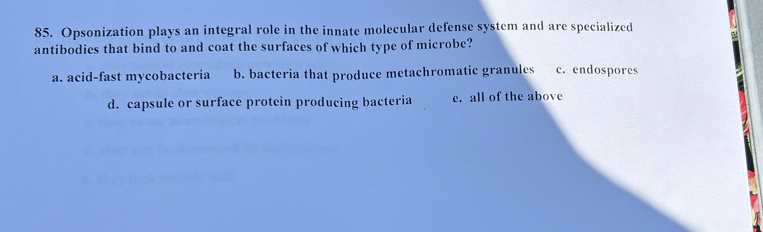 Solved Opsonization plays an integral role in the innate | Chegg.com