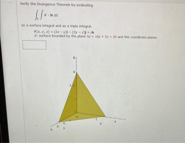 Solved Verify the Divergence Theorem by evaluating ∫S∫F⋅NdS | Chegg.com
