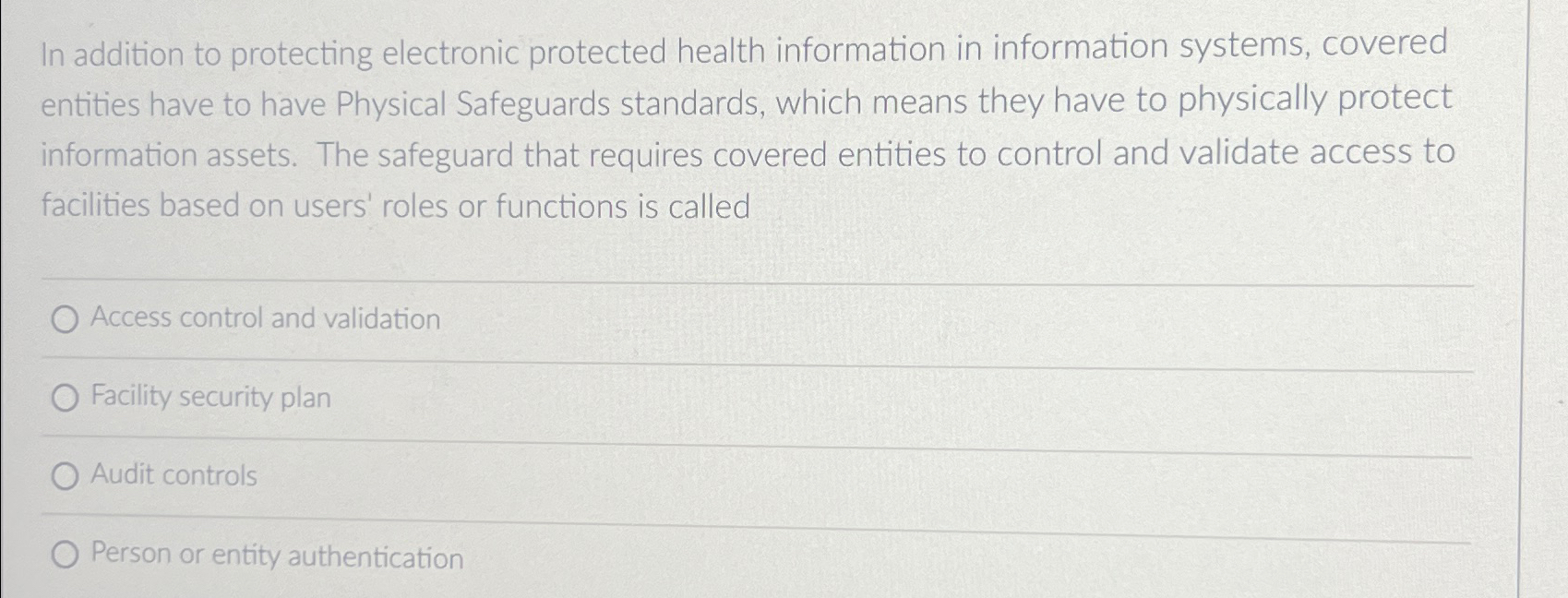 Solved In addition to protecting electronic protected health | Chegg.com