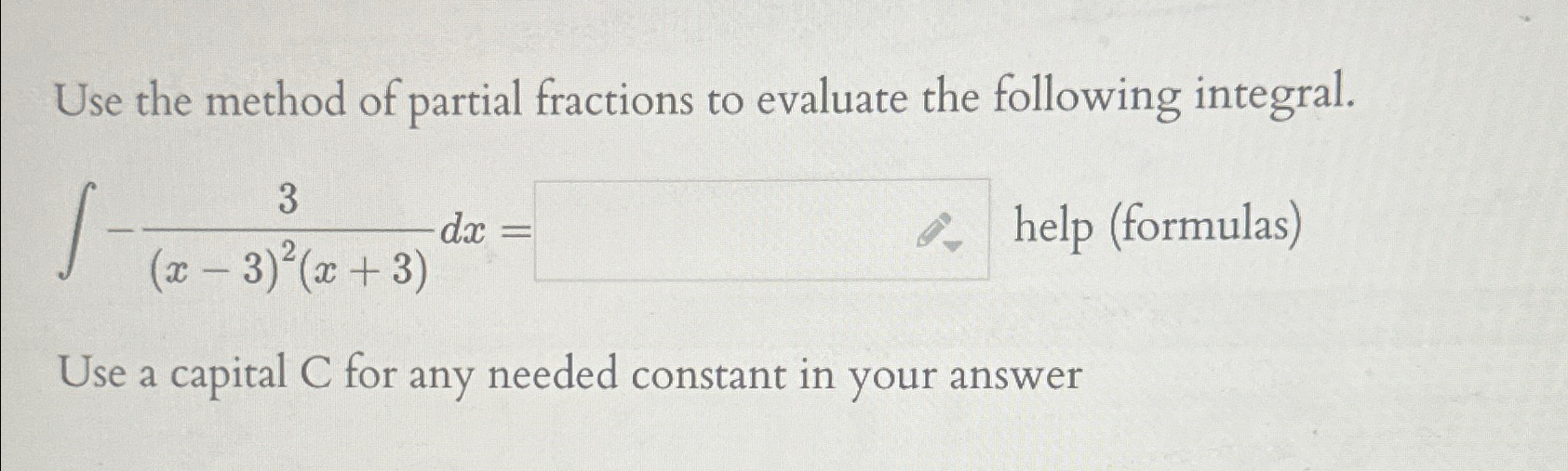 Solved Use the method of partial fractions to evaluate the | Chegg.com
