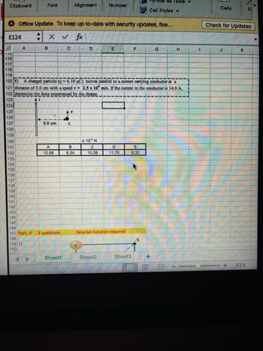 Solved Table Clipboard Font Alignment Number Cell Styles | Chegg.com