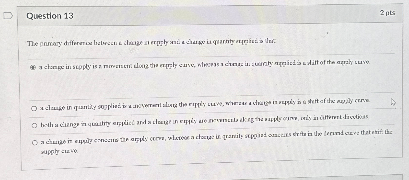 Solved Question 132 ﻿ptsThe primary difference between a | Chegg.com