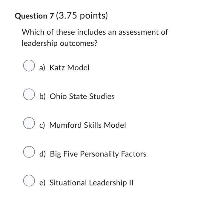 Solved Question 7 (3.75 points) Which of these includes an | Chegg.com