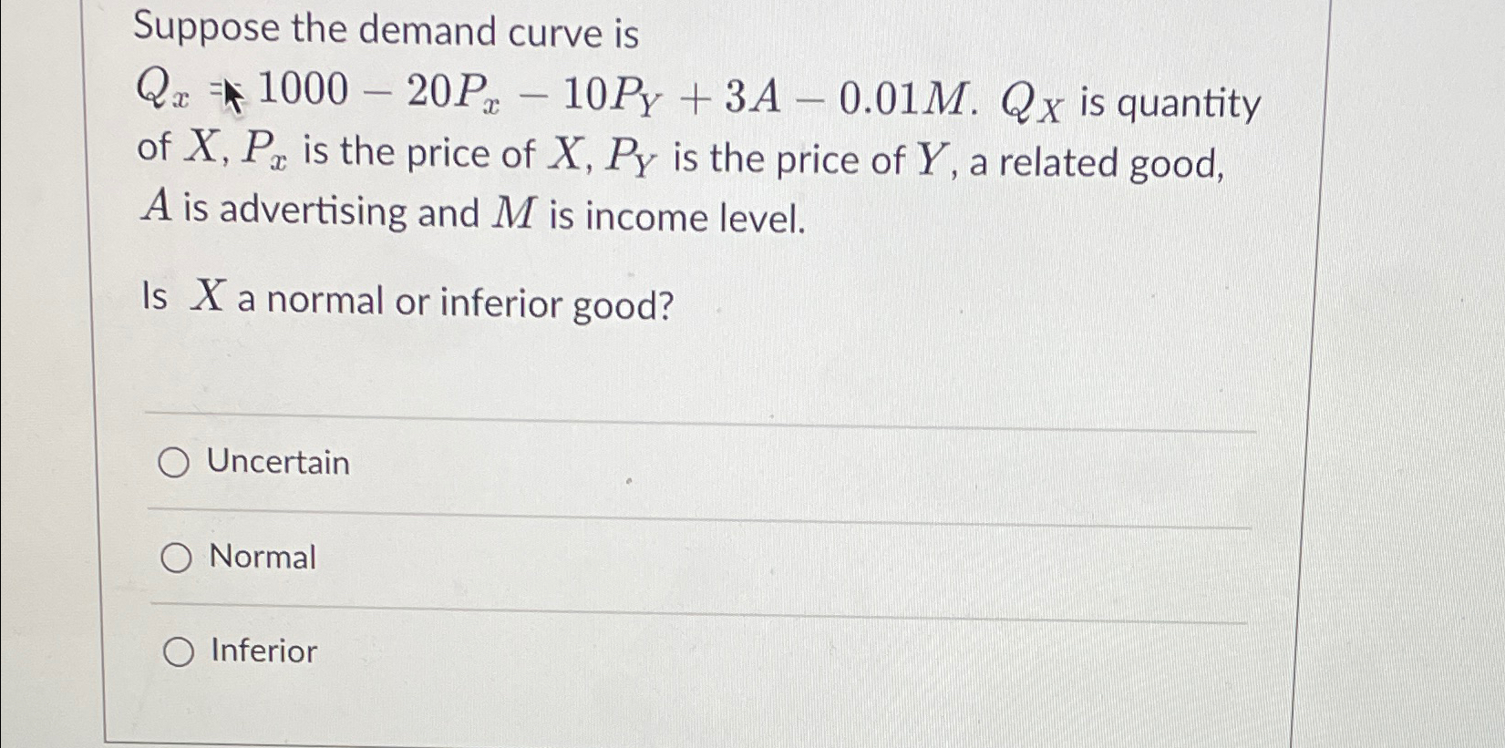 Solved Suppose the demand curve is | Chegg.com