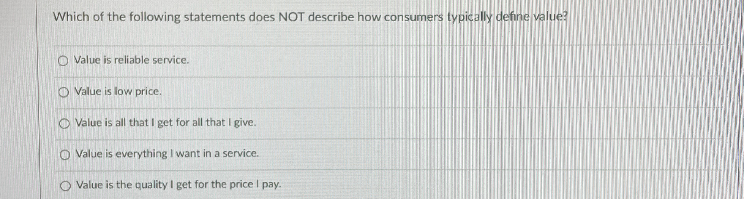 Solved Which of the following statements does NOT describe | Chegg.com