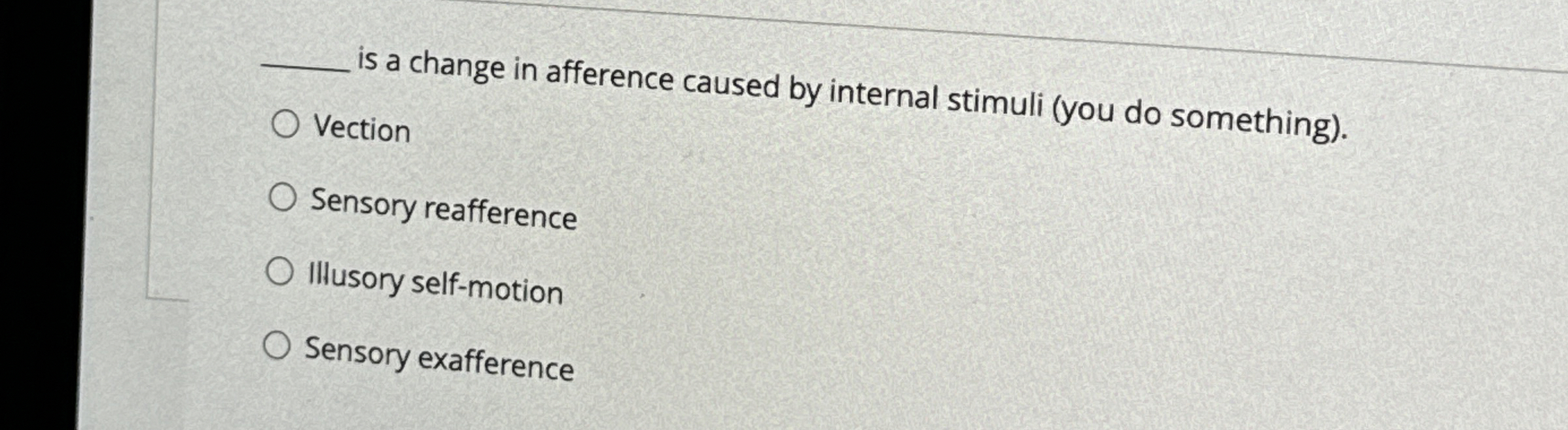 Solved ﻿is a change in afference caused by internal | Chegg.com
