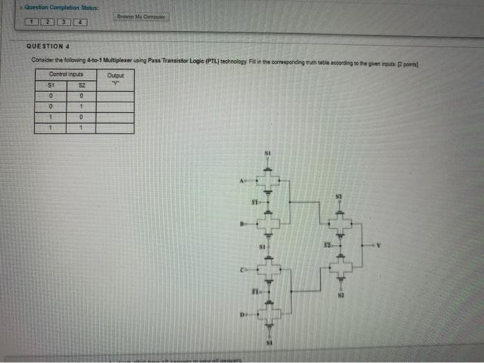 Solved Quon Completion Status QUESTION 4 Consider the | Chegg.com