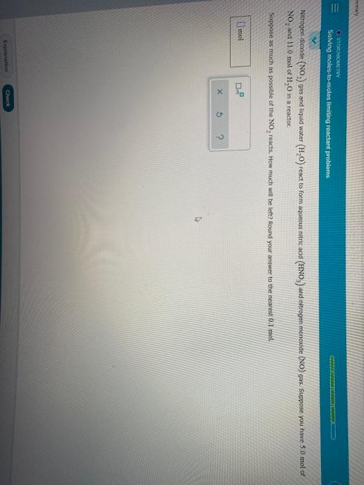 Solved STOIDOMETRY Solving moles-to-moles limiting reactant | Chegg.com